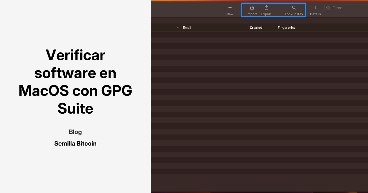 Verificar software en MacOS con GPG Suite