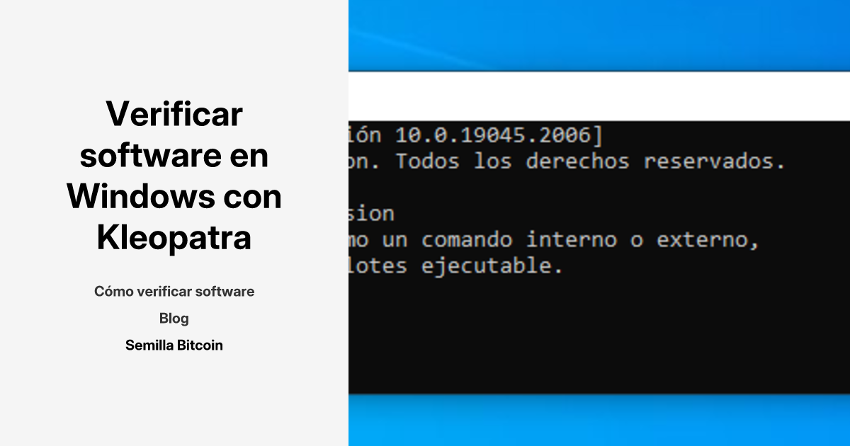 Verificar software en Windows con Kleopatra